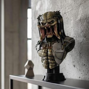 Predator Fan Art Bust – Hand Painted 3D Printed Statue | AVP Collector ...