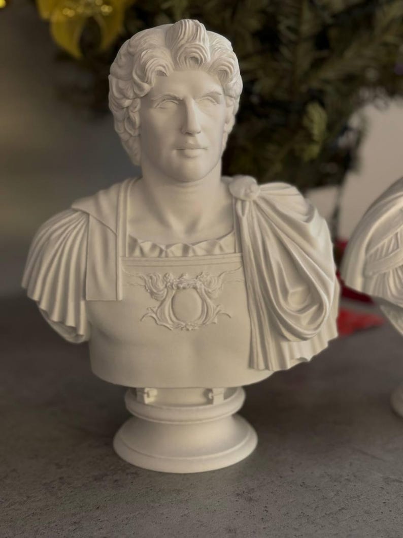Alexander the Great Bust Bust | White 3D Printed Classical Sculpture - Etsy