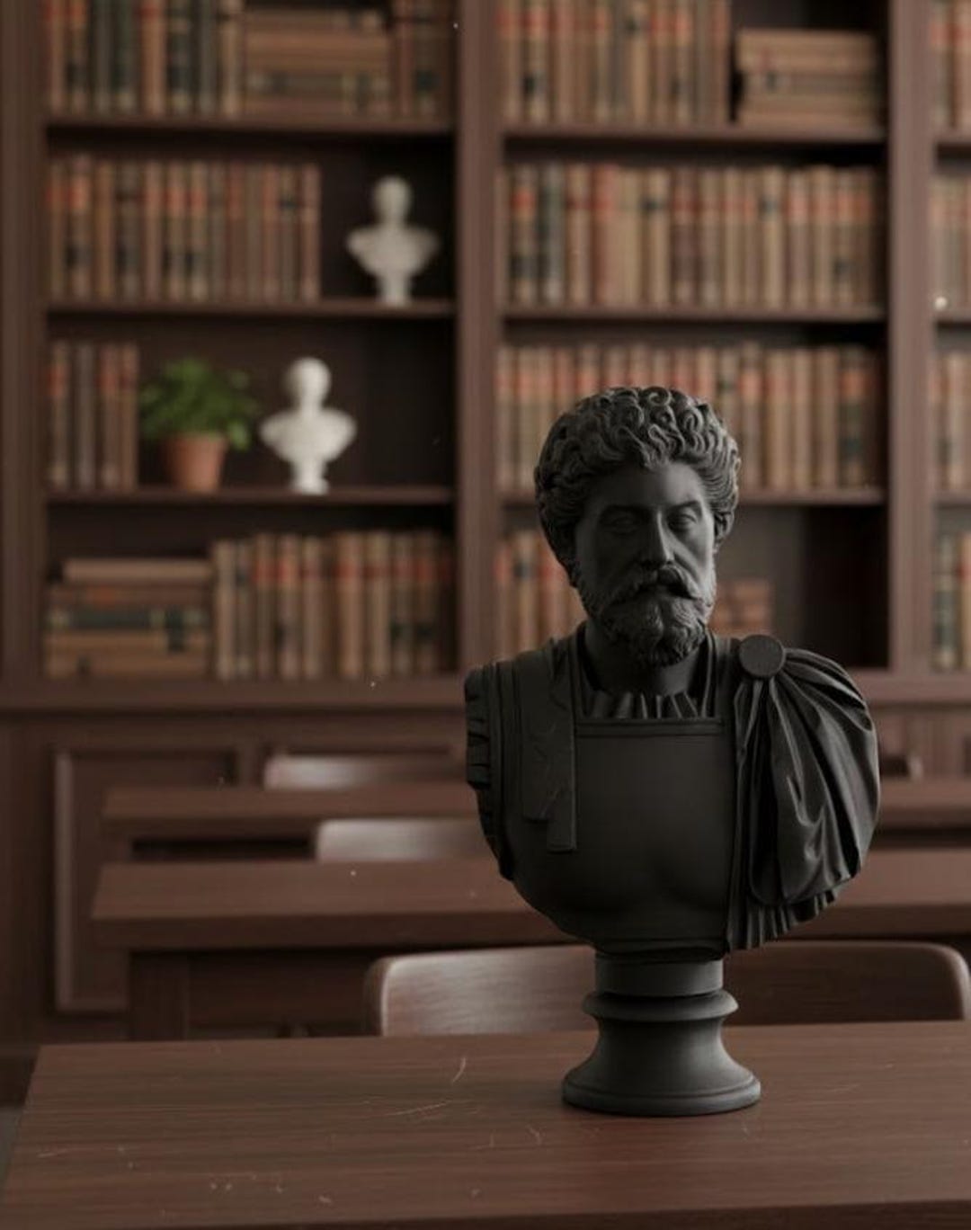 Marcus Aurelius Bust – 3D Printed Stoic Philosopher Statue, Home ...