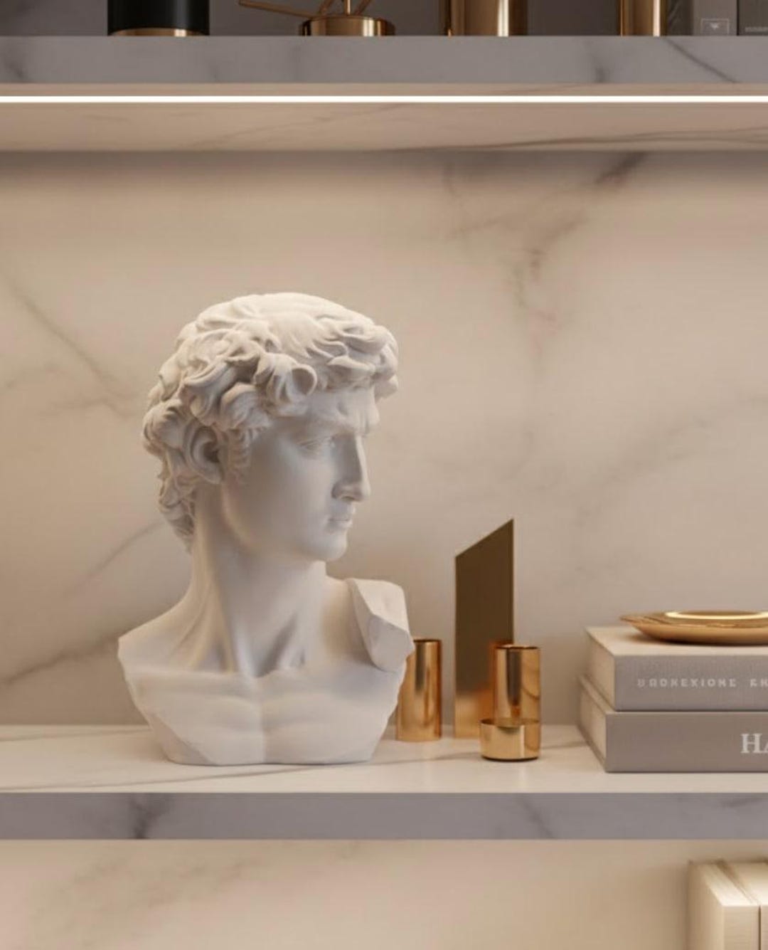 David Book Nook – 3D Printed Michelangelo Statue Insert, Unique ...
