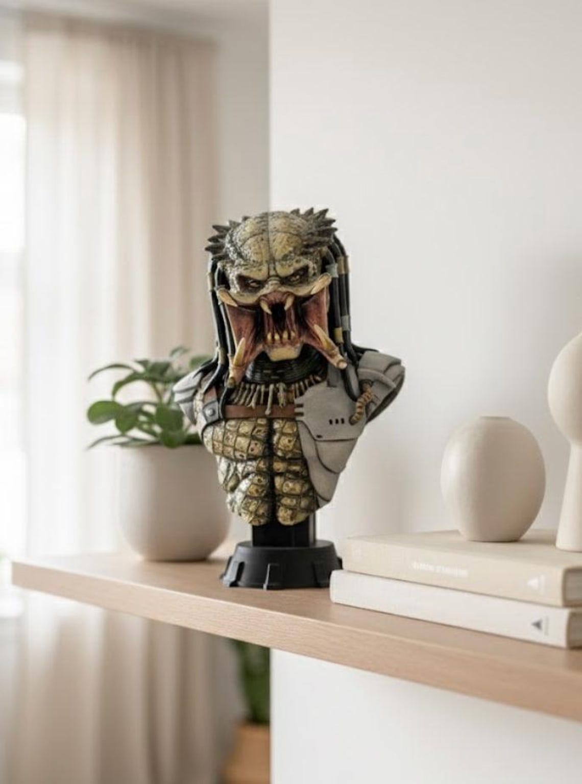 Predator Fan Art Bust – Hand Painted 3D Printed Statue | AVP Collector ...