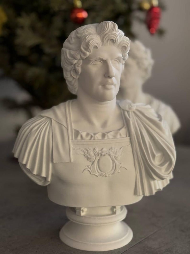 Alexander the Great Bust Bust | White 3D Printed Classical Sculpture - Etsy