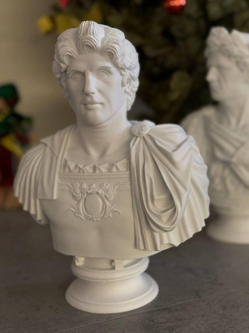 Alexander the Great Bust Bust | White 3D Printed Classical Sculpture - Etsy