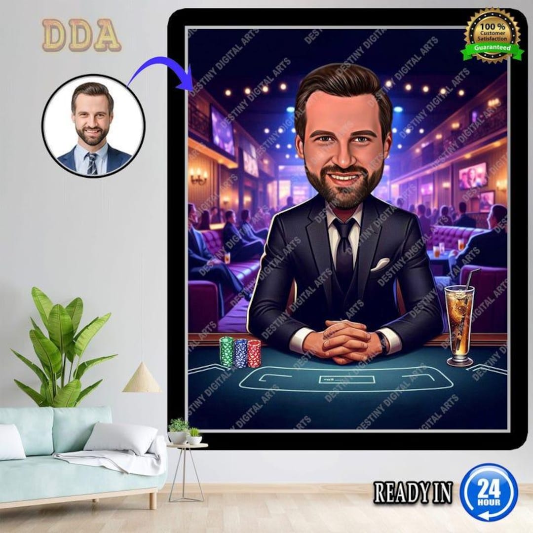 Custom Bartender Caricature | Funny Bar Portrait | Personalized Gift ...