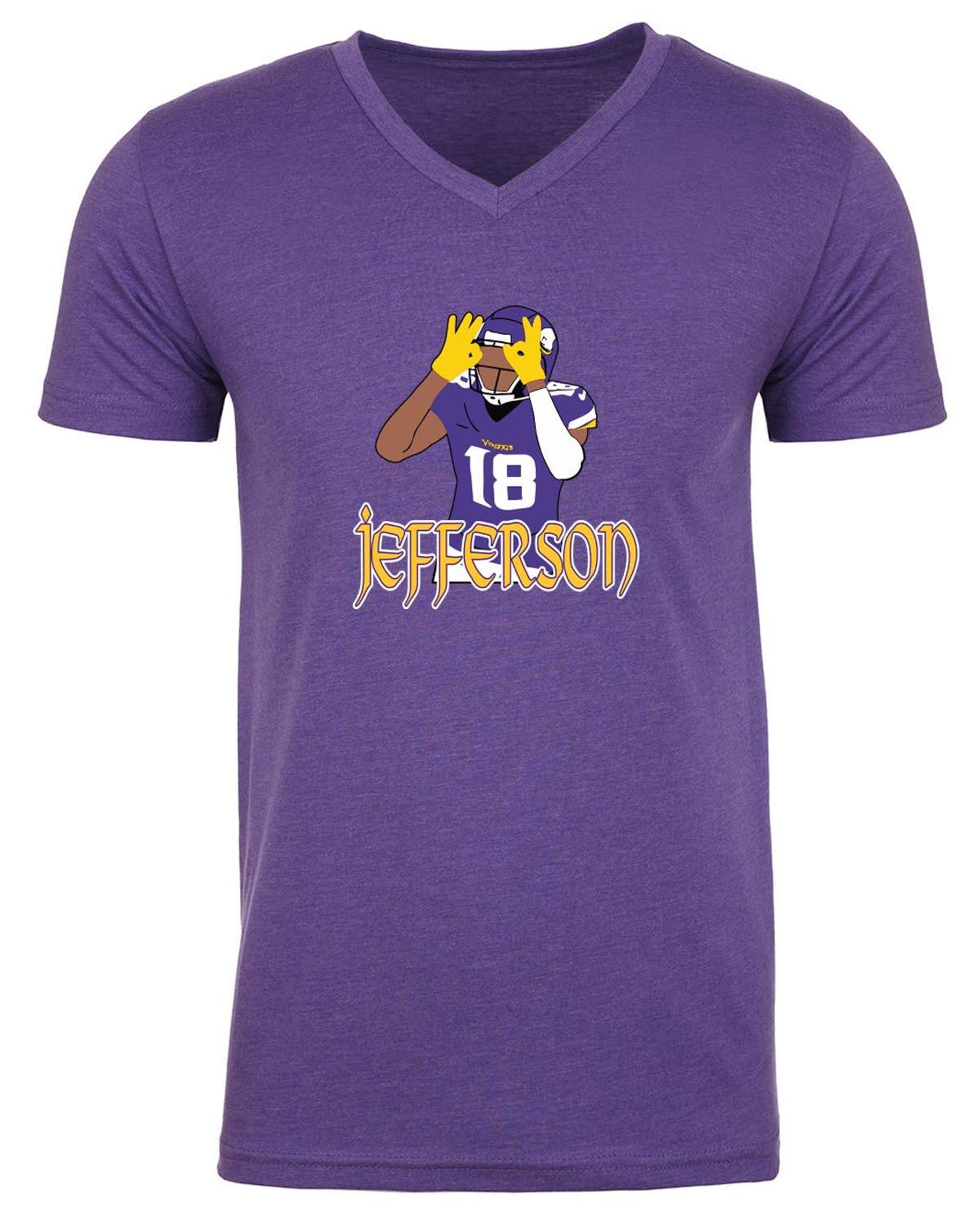 Mens V-neck Justin Jefferson Griddy Jersey Shirt - Etsy