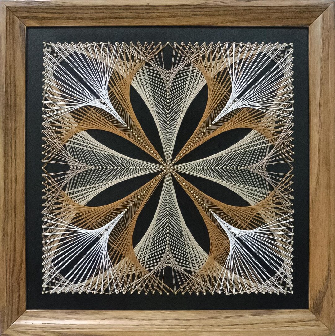 Catholic String Art: Oak Frame, Cotton Threads (15.7x15.7 In) - Etsy