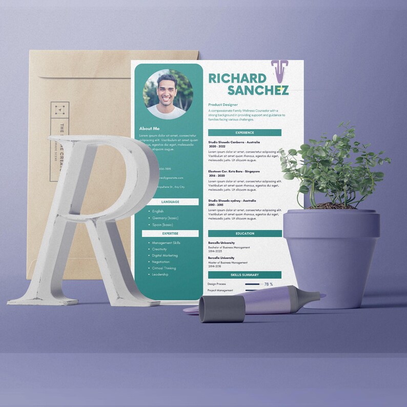 Resume Template | ATS Friendly CV | Google Docs + Word | Professional ...