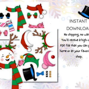 Printable Bilingual Snowman Activity – Instant Download | Dress the ...