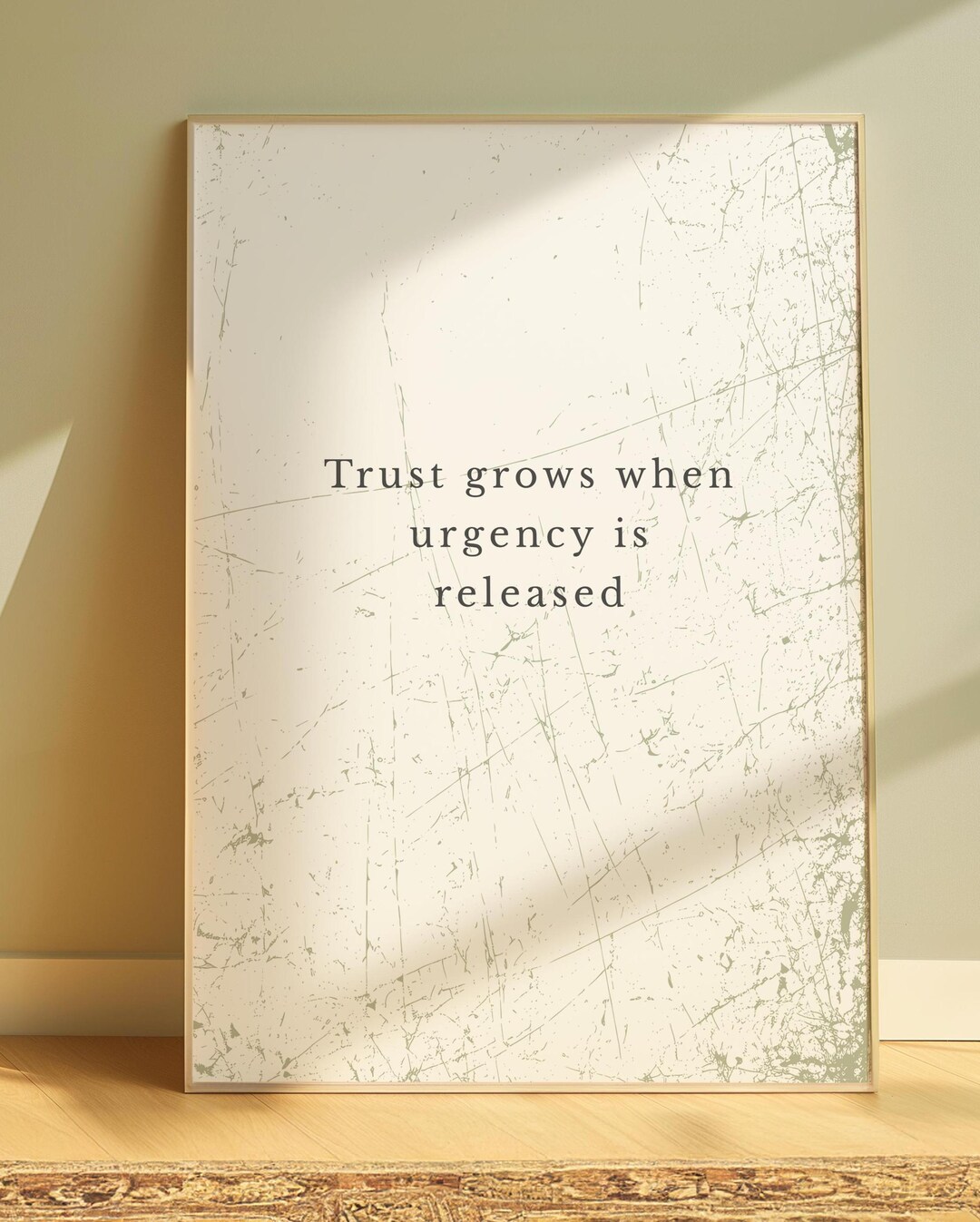 Trust Growth Wall Art, Rustic Mindful Poster, Mental Health Digital ...
