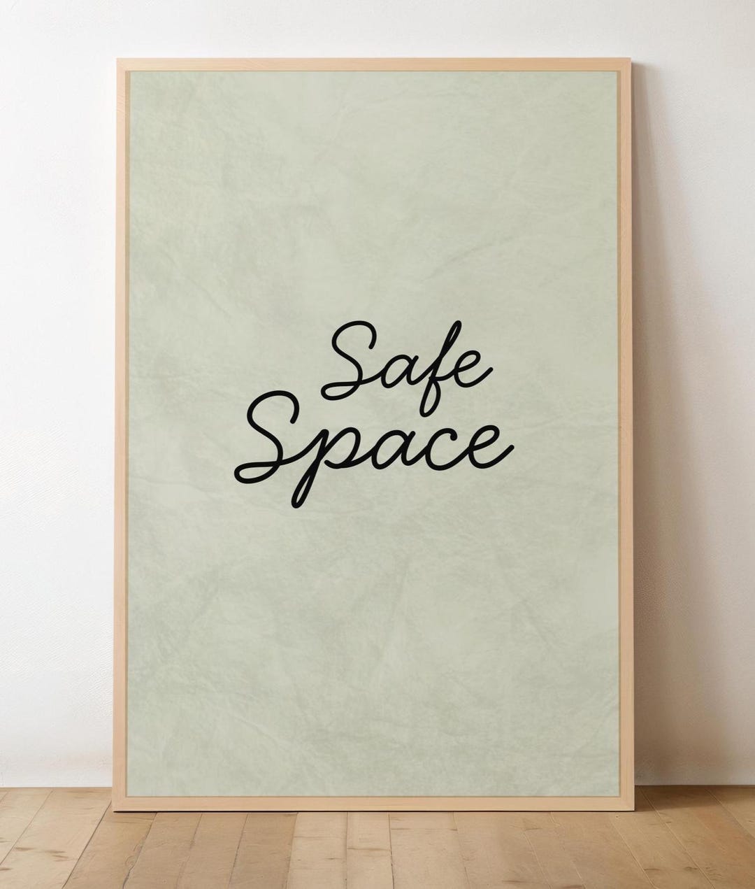 Safe Space Printable Wall Art Instant Download Minimalist Quote Calm ...