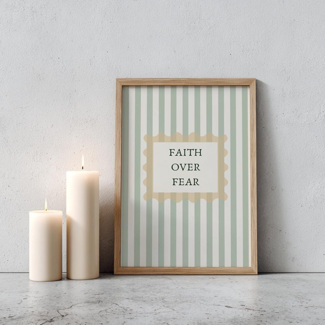 Faith Over Fear Christian Printable Wall Art Instant Download ...