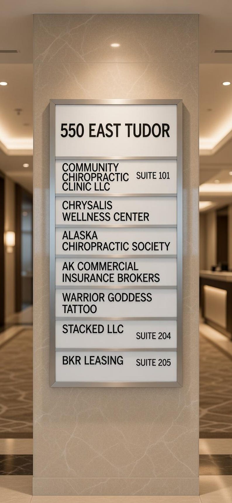Custom Directory Sign, Office Wayfinding Sign, Brushed Aluminum ...