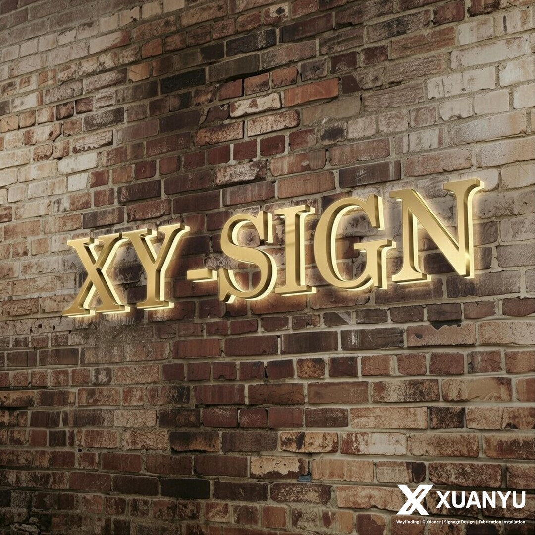 Custom 3D LED Backlit Business Sign, Halo Lit, Commercial Signage - Etsy