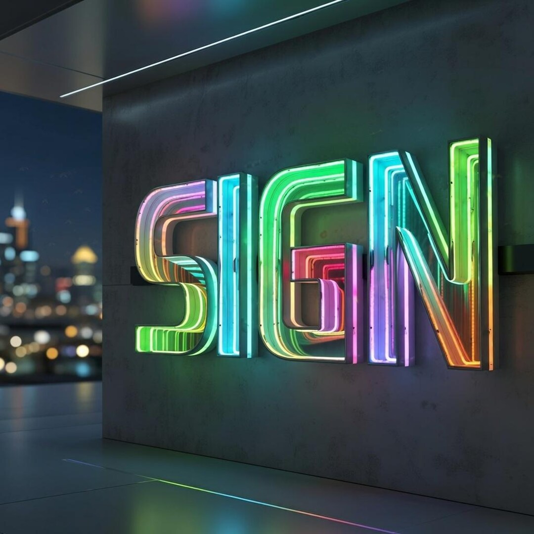 Custom RGB LED Infinity Mirror Sign – 3D Personalized Wall Art - Etsy