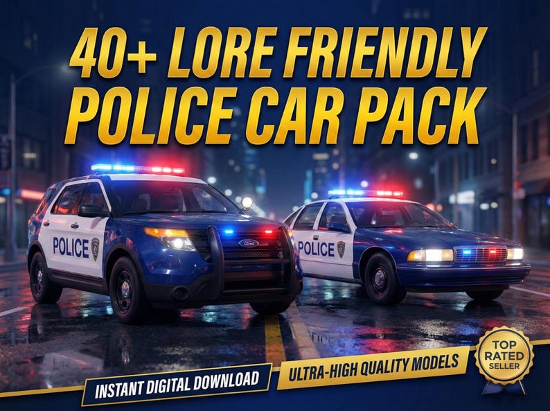 40+ Lore Friendly Police Car Pack | Fivem Ready | Optimized LEO Fleet Bundle | High Quality ...