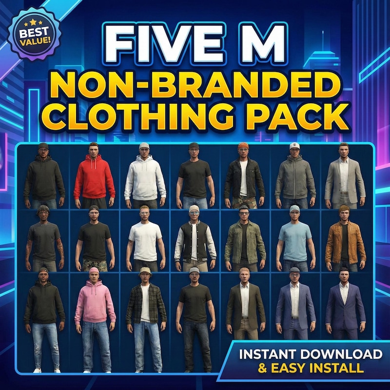 Fivem Male Clothing Packs - Etsy