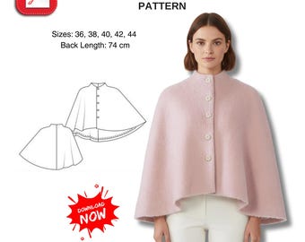 Cloak Sewing Pattern PDF – Hooded Cape - Etsy