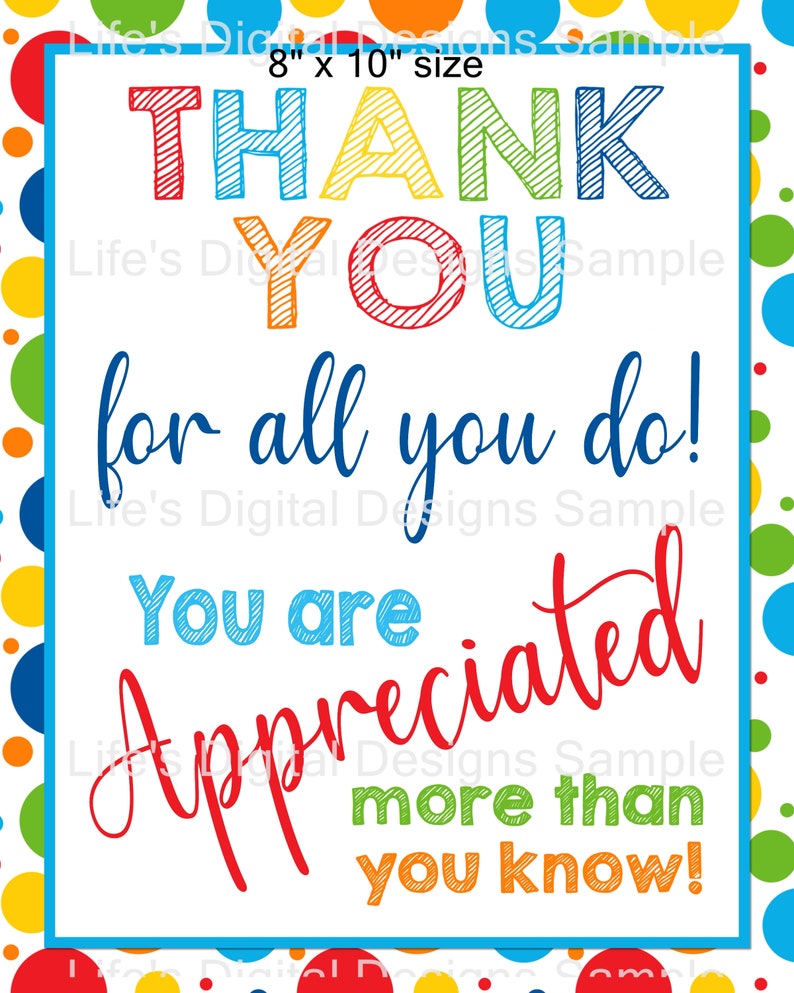 Teacher Appreciation Week Signs to Download and Print - Etsy