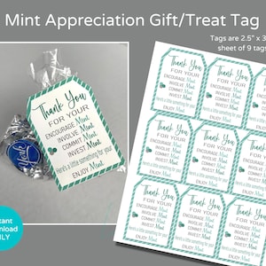 Teacher Appreciation Week Mint Candy Tags to Download and Print, School ...