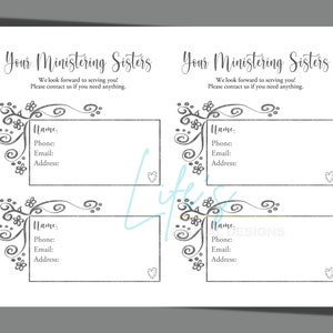 Ministering Sister Getting to Know You Questionnaire to Download and ...