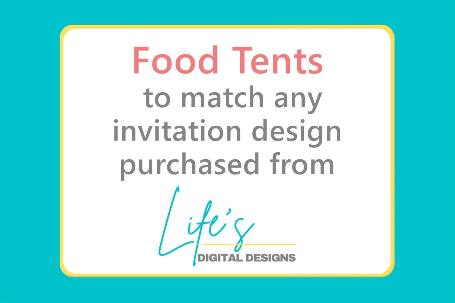 Food Tent Labels Buffet Labels 2.5 X 3.5 Folded - Etsy