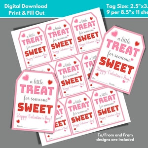 Valentine's Day Gift Tags to Download and Print, A Little Treat for ...