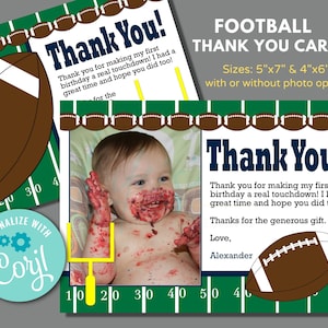 Football Thank You Card Template to Instantly Edit in Corjl, Download ...