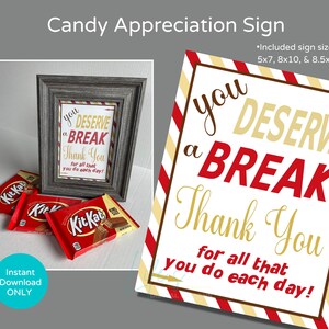 Teacher Appreciation Week You Deserve a Break Signs to Download and ...