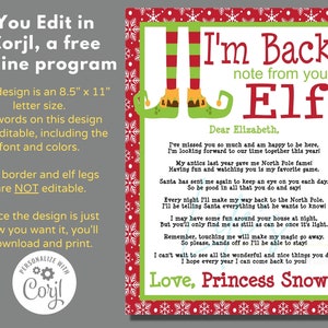 Christmas Elf Letter for New Elf, I'm Back, and Goodbye to Edit ...