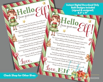 Elf Arrival Letter From New Elf to Download and Print, Christmas Elf ...