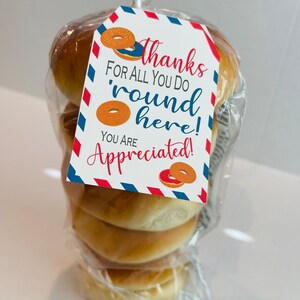 Teacher Appreciation Week Bagel Tags to Download and Print, School and ...