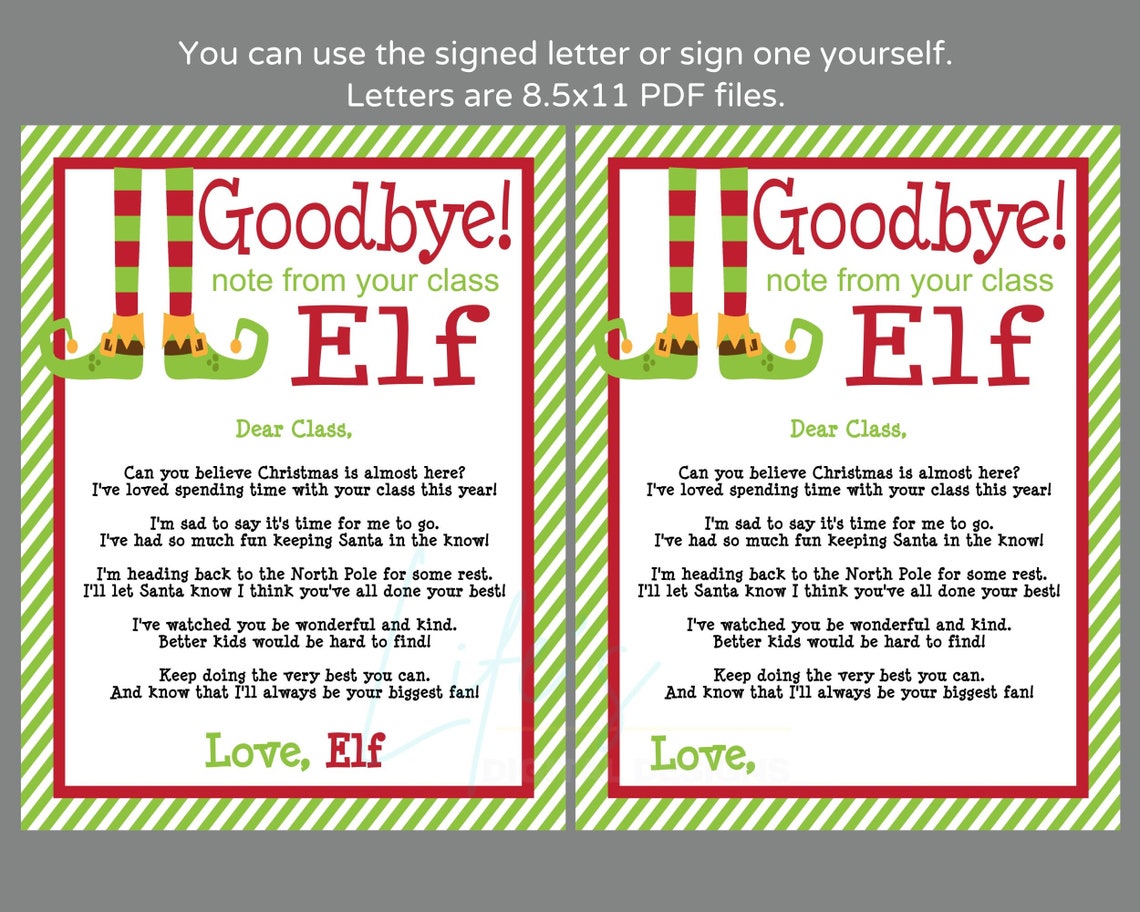 Elf Letters for Classroom to Download and Print, Christmas Elf Letters ...
