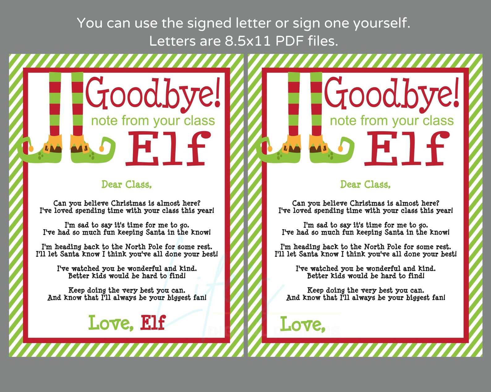 Elf Letters for Classroom to Download and Print, Christmas Elf Letters ...