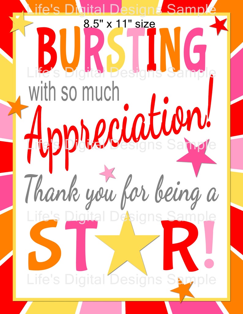 Teacher Appreciation Week Bursting With Appreciation Signs and Tag ...