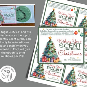 Wishing You a Scentsational Christmas Gift Tag for Scentsy Scent ...