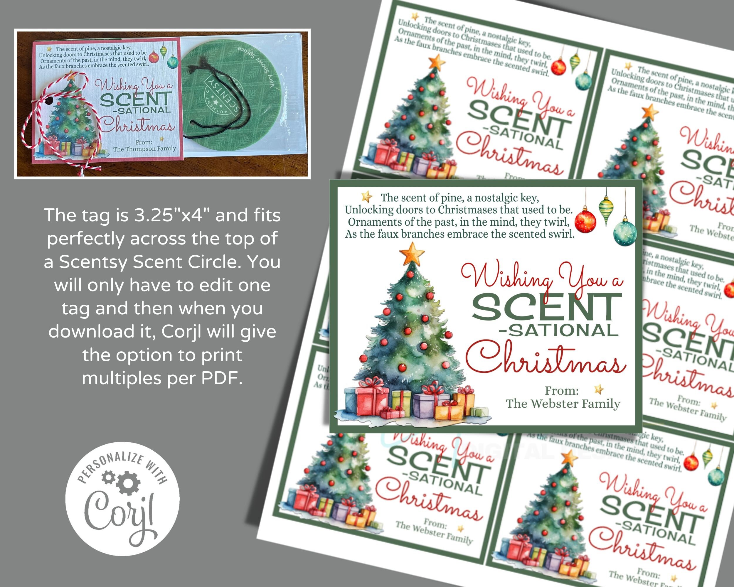 Wishing You a Scentsational Christmas Gift Tag for Scentsy Scent ...