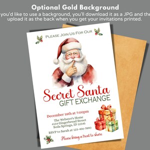 Secret Santa Party Invitation Template to Instantly Edit in Corjl ...