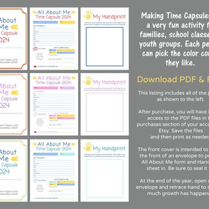 All About Me Time Capsule 2024 to Download and Print With 3 Color ...