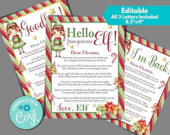 Elf Letter for New Elf I'm Back Goodbye to Download and - Etsy
