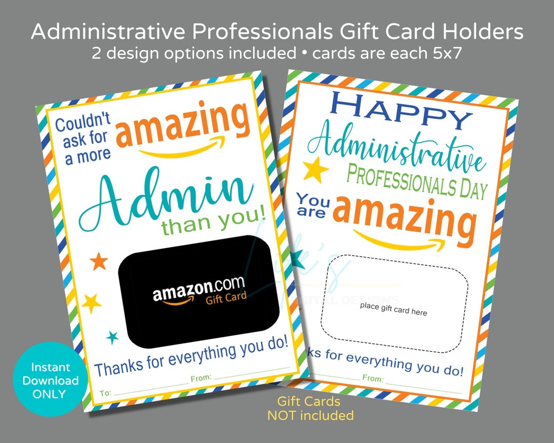 Administrative Professionals Day Amazon Gift Card Holder to Download ...