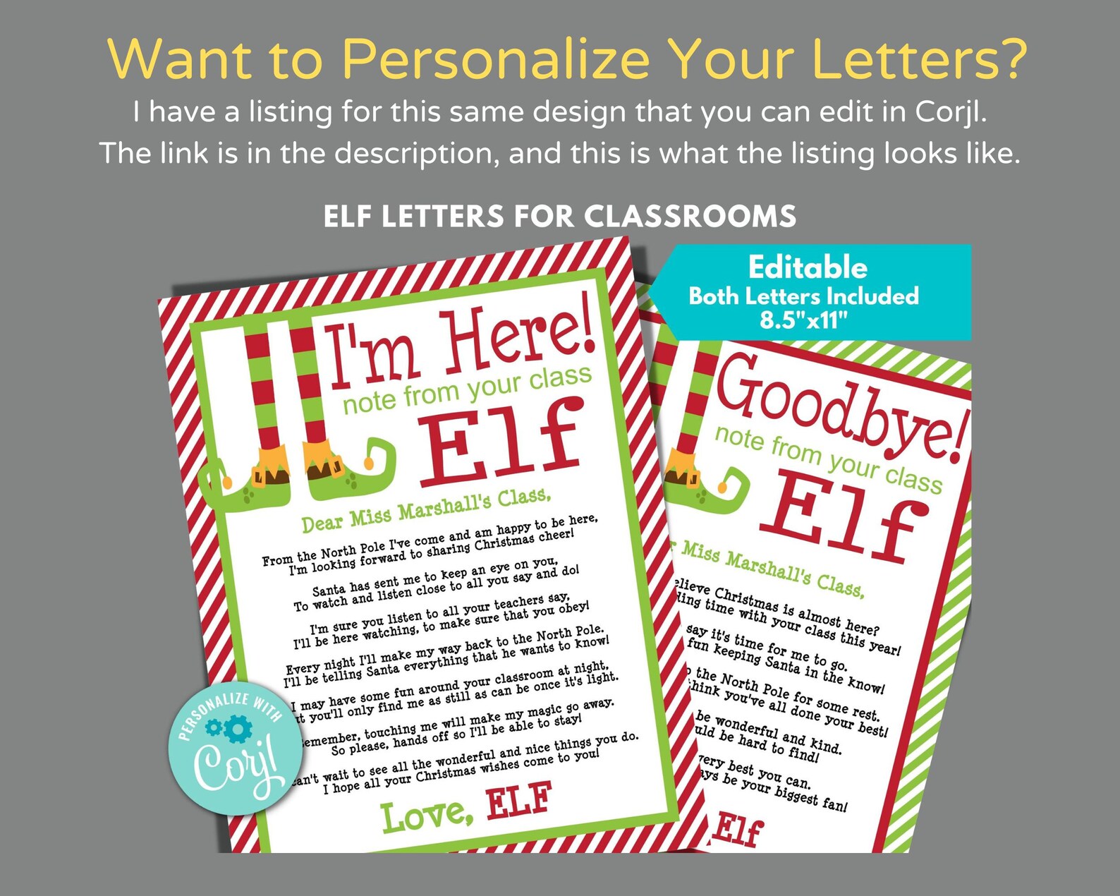 Elf Letters for Classroom to Download and Print, Christmas Elf Letters ...