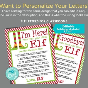 Elf Letters for Classroom to Download and Print, Christmas Elf Letters ...