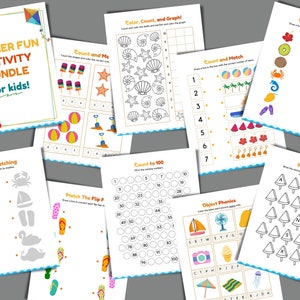 Summer Activity Bundle for Kids to Download & Print, Summer Printables ...