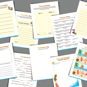 Summer Activity Bundle for Kids to Download & Print, Summer Printables ...