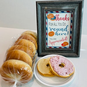 Teacher Appreciation Week Bagel Signs to Download and Print, Staff ...