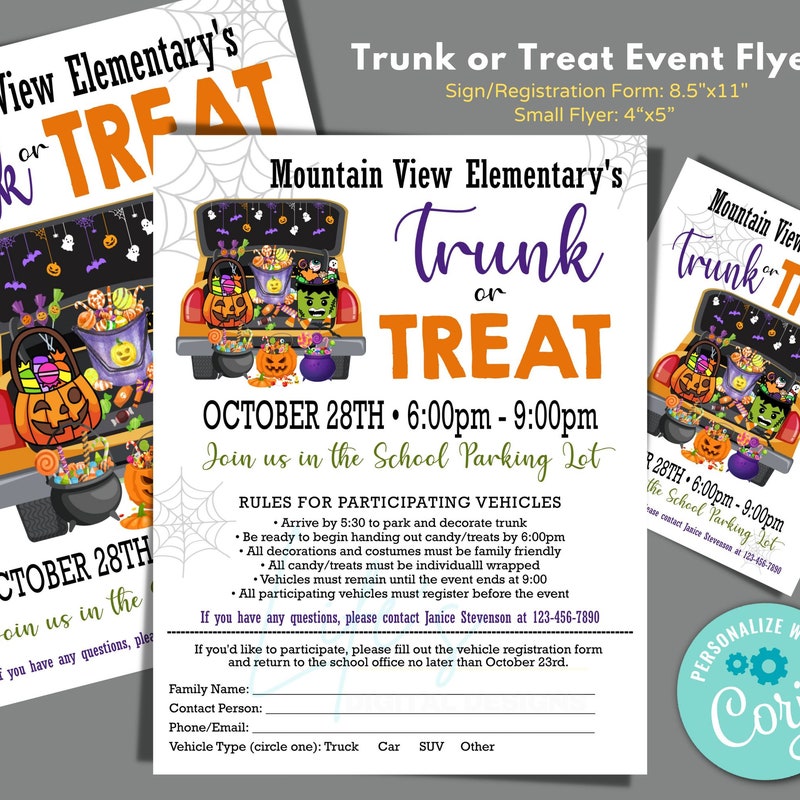 Trunk or Treat Signs - Etsy