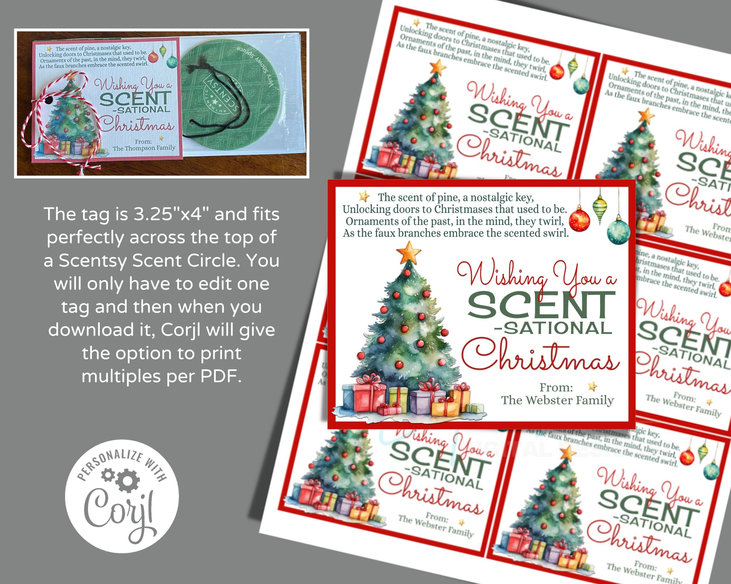 Wishing You a Scentsational Christmas Gift Tag for Scentsy Scent ...