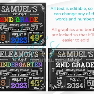 Last Day of School Chalkboard Sign to Instantly Edit in Corjl, Download ...