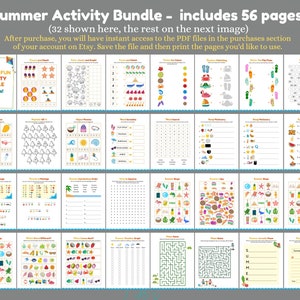 Summer Activity Bundle for Kids to Download & Print, Summer Printables ...
