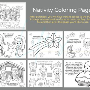 Nativity Coloring Pages to Download and Print, Christmas Story Coloring ...